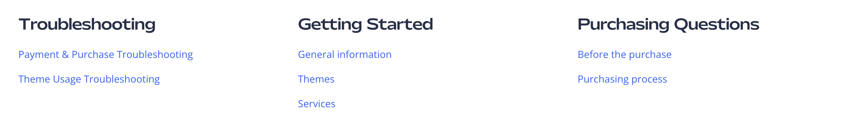 Categories and sections – Lotus Themes